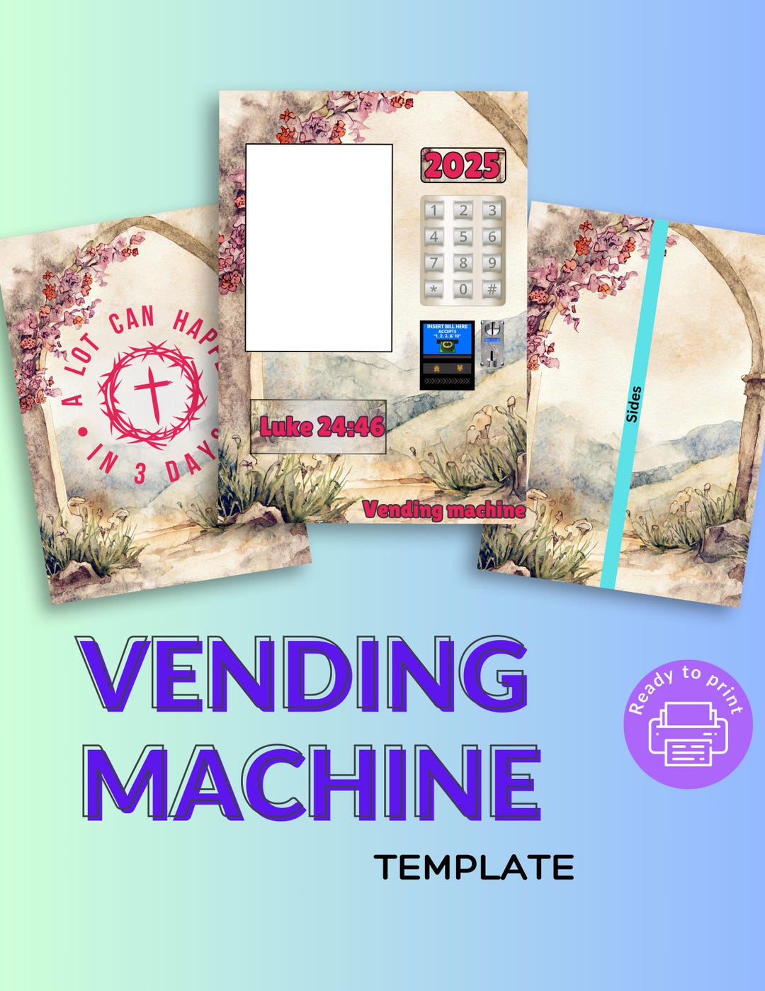 Printable Vending Machine Template Bundle, Digital Download, Spiritual ...