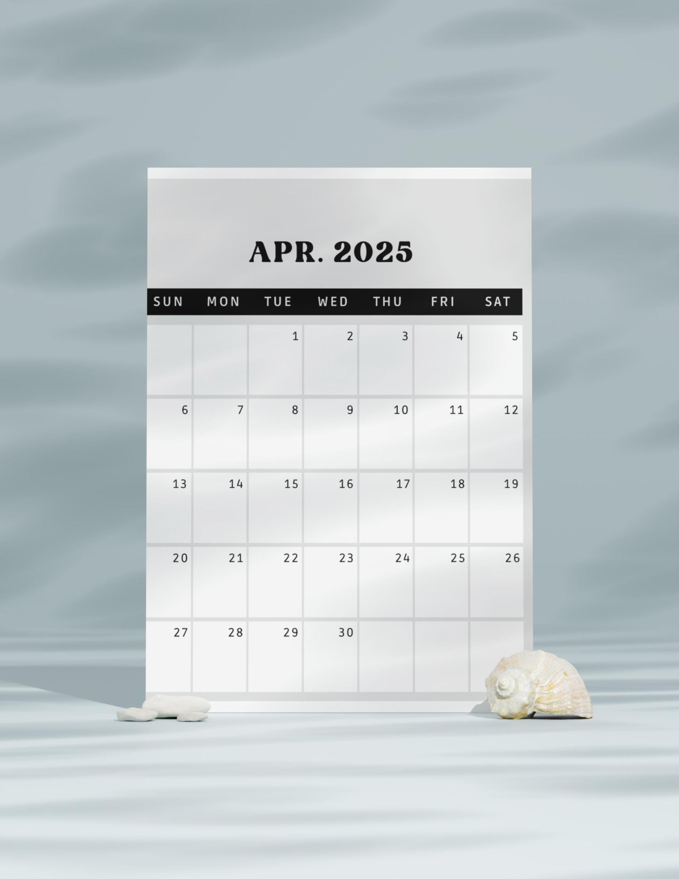 2025 Editable Calendar Printable Template, PDF, Monthly Calendar ...