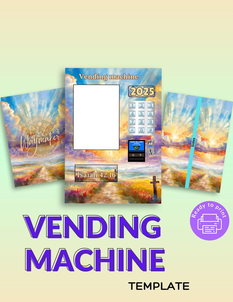 Printable Vending Machine Template Bundle, Digital Download, Spiritual ...