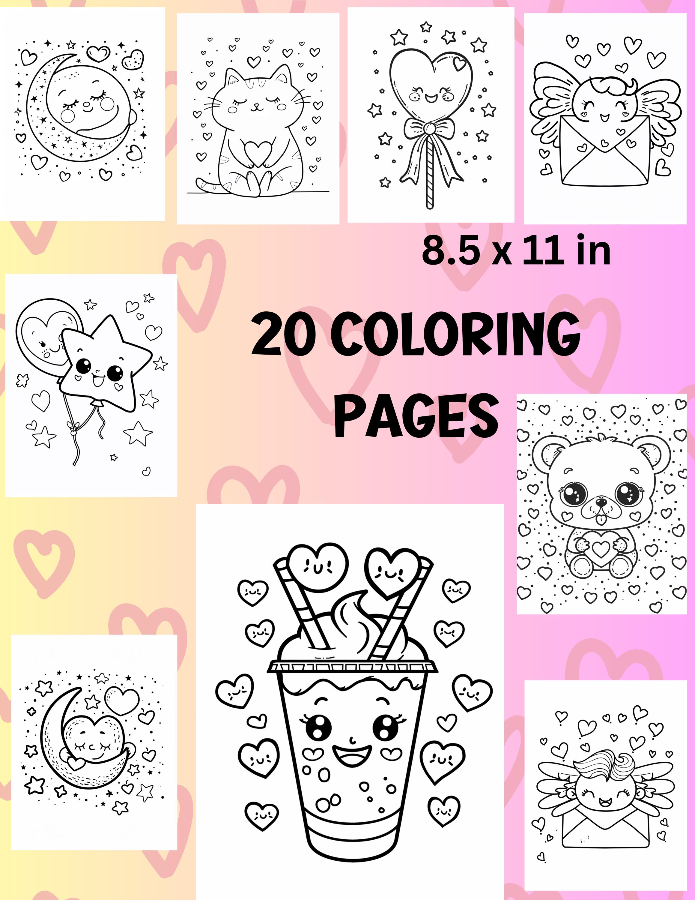 20 Cute Valentine’s Day Coloring Pages, Ready to Print Printable ...