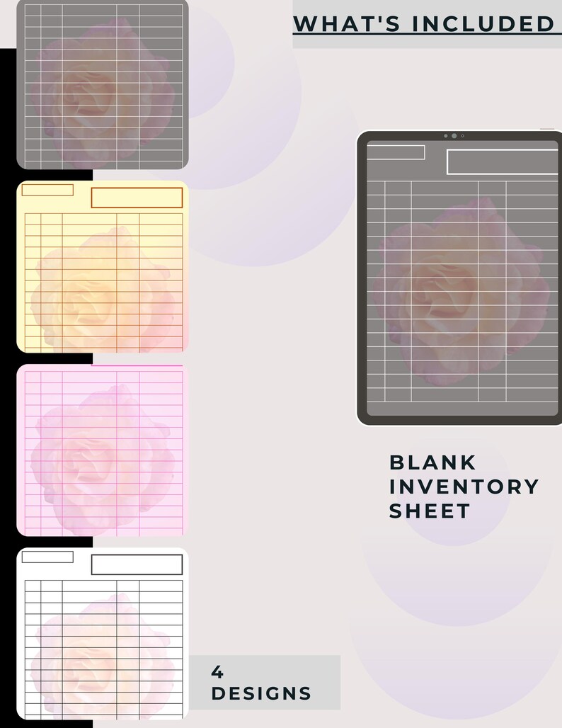 Inventory Sheet, Blank Inventory Tracker Template, Small Business ...