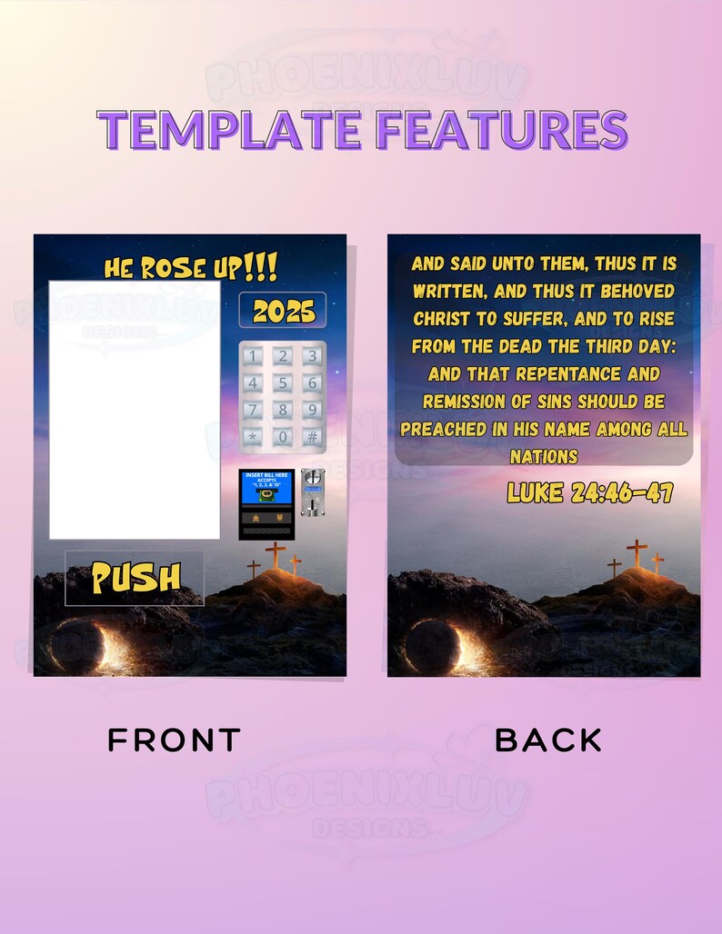 Printable Resurrection Vending Machine Template, Gift for Kids (digital ...