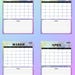 2025 Calendar Template, Sunday Start, Monthly Calendar, Printable PDF ...