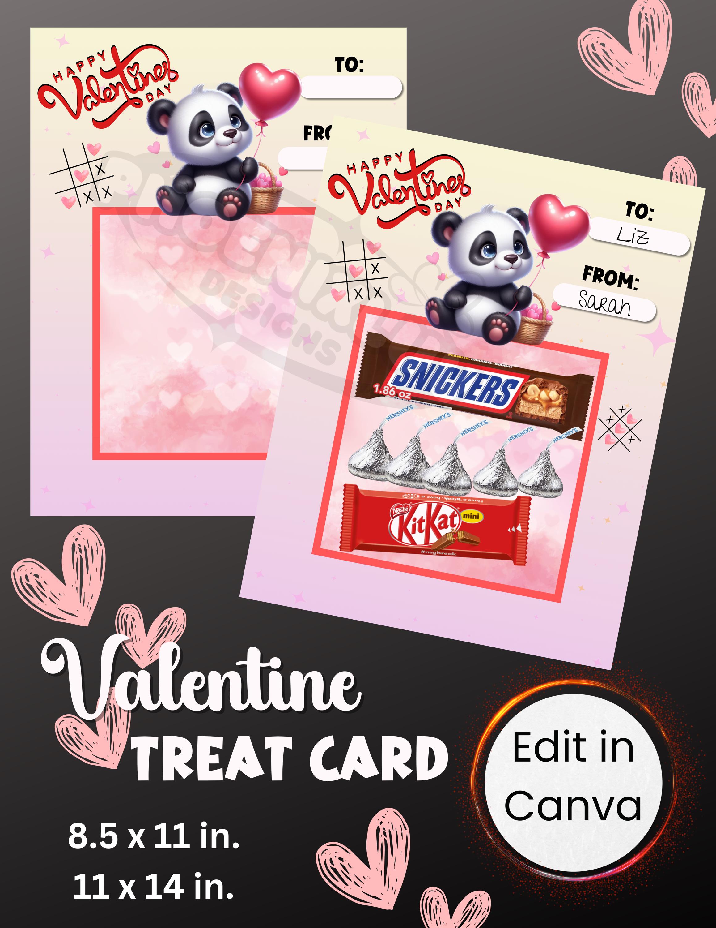 Editable Valentine's Day Card Templates Sizes 8x11 and 11x14, Valentine ...