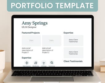 One-page UX Designer Portfolio Template | Editable Canva PDF | Client ...