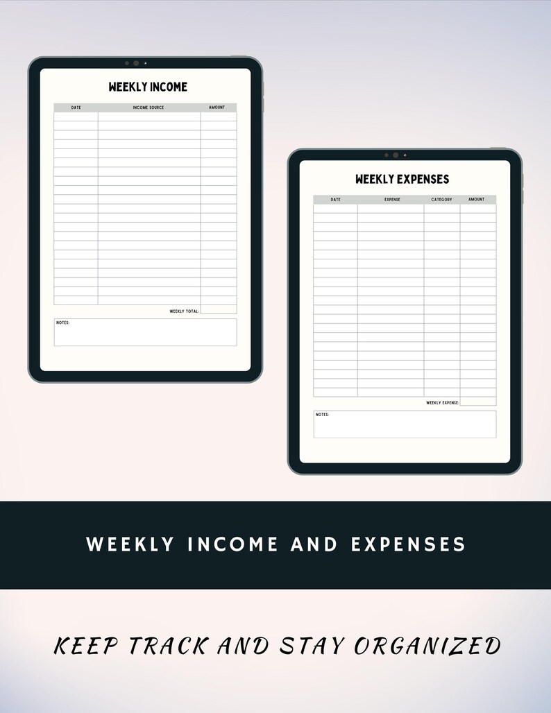 Weekly Business Cash Flow Planner | Weekly Income Tracker | Canva ...