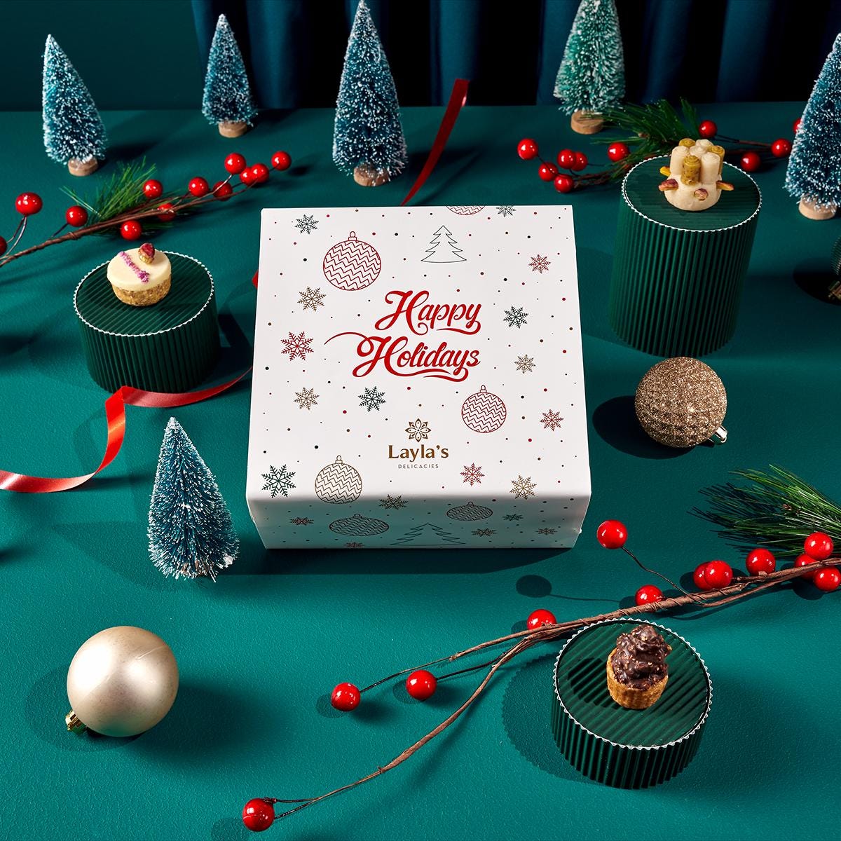 Happy Holidays Gift Box Luxury Packaging Gourmet Delights 23 Pieces - Etsy