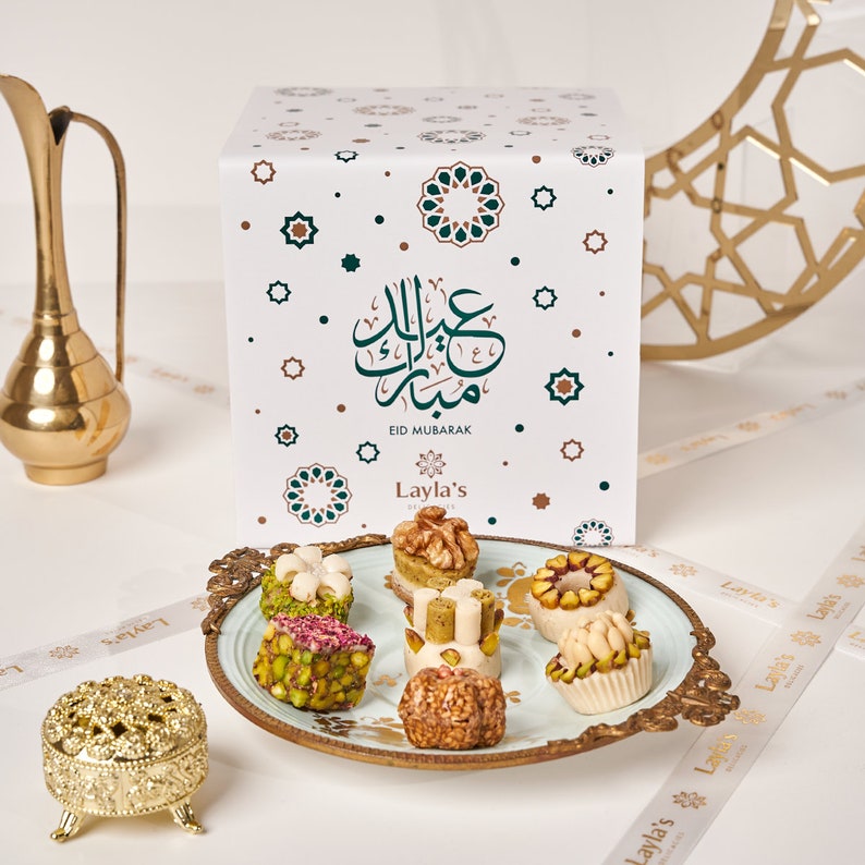 Eid Mubarak Sweets Gift Box Luxury Packaging Halal Vegan Gluten Free 46 ...