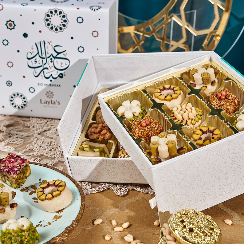 Eid Mubarak Sweets Gift Box | Luxury Packaging | Halal - Vegan - Gluten ...