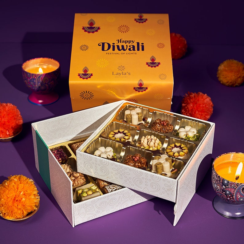 Diwali Gift Box | Luxury Packaging | Vegan - Gluten Free | 23 Pieces - Etsy