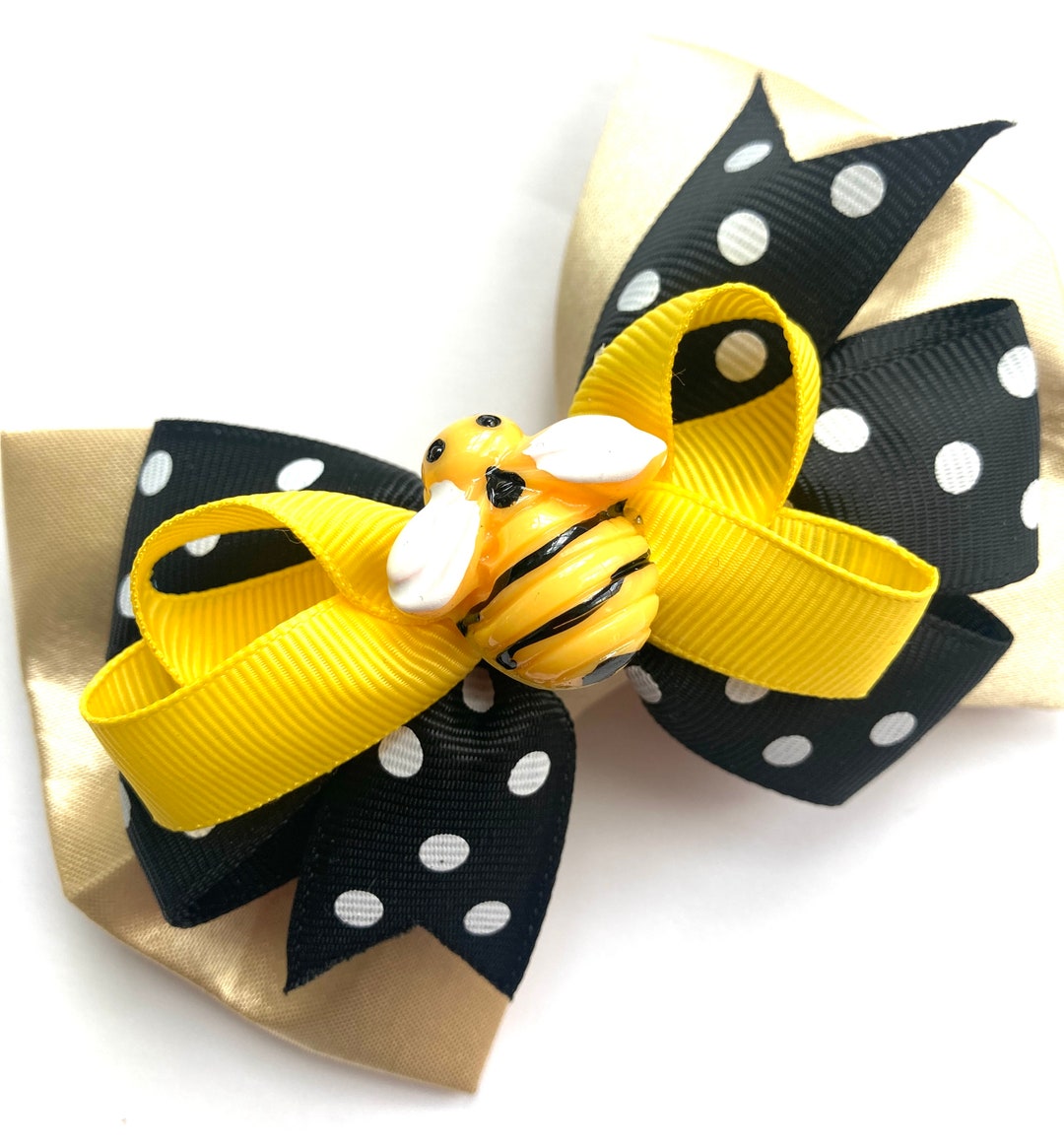 Buzzing Sunshine Bee Bow, Custom Made Dog Bow, Cat Bow, Bow Tie for Pet ...