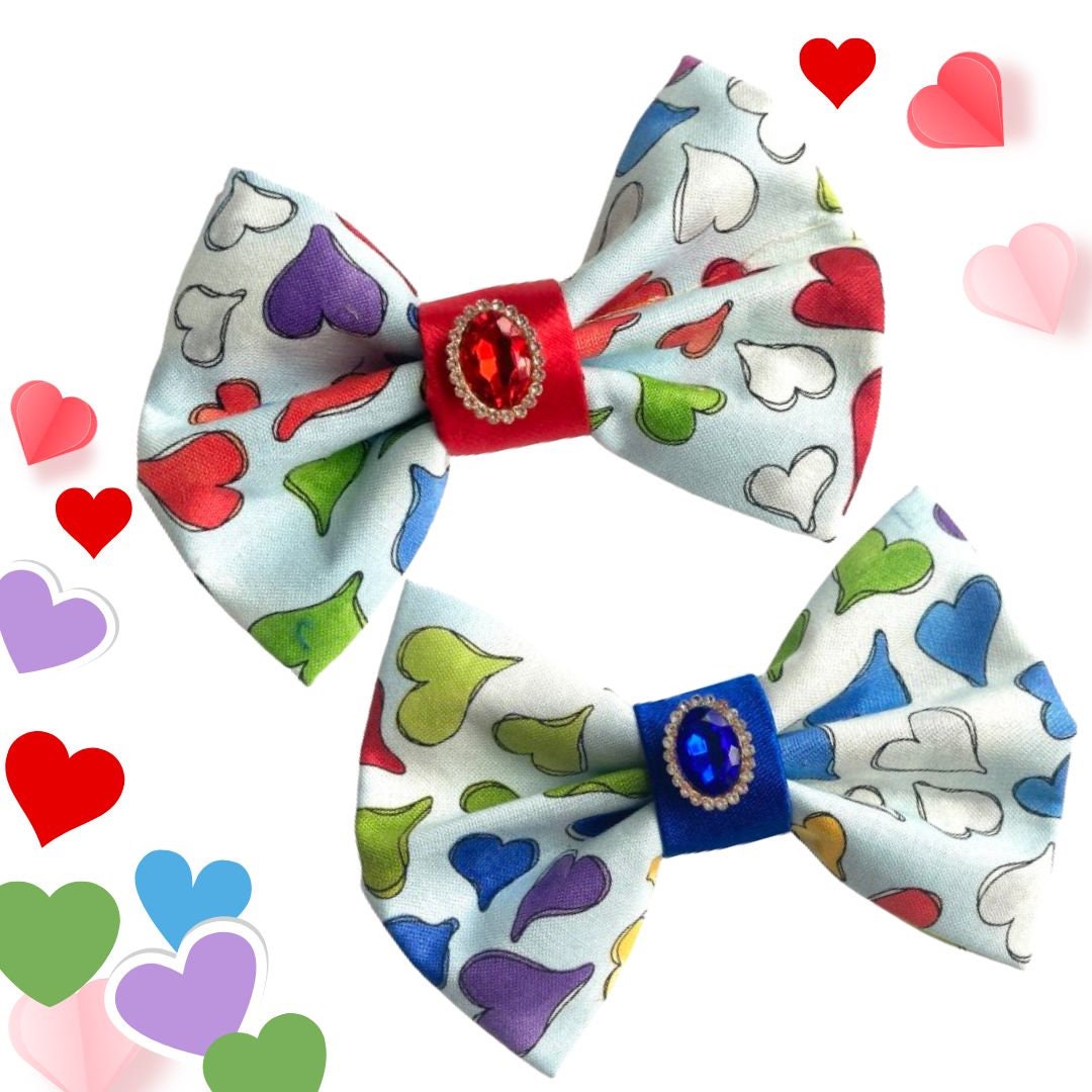 Gemstone Love Elegance Bow, Custom Made Dog Bow, Bow Tie for Dog & Cat ...