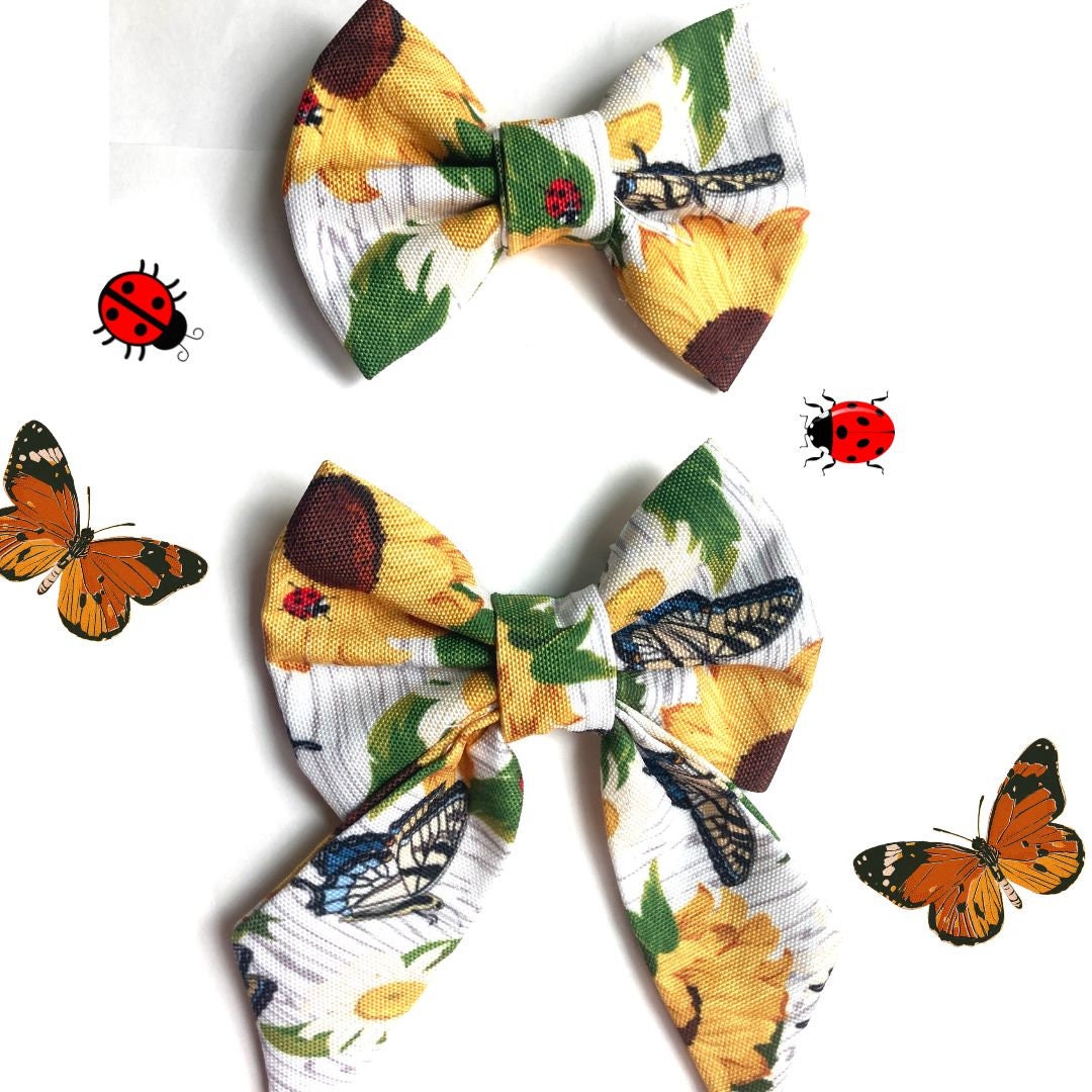 You Are My Sunshine, Sunflower, Butterfly, Lady Bug Sailor Bow Tie Set ...