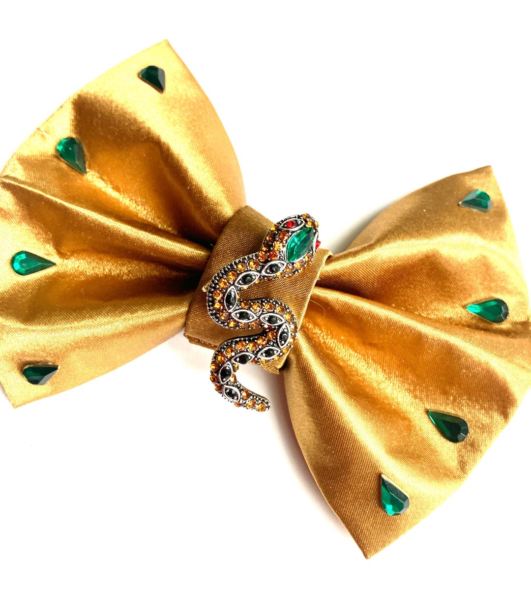 Lunar 2025 Elegance Snake Bow, Gold Radiant Snake Jewel Bow, Bow Tie ...