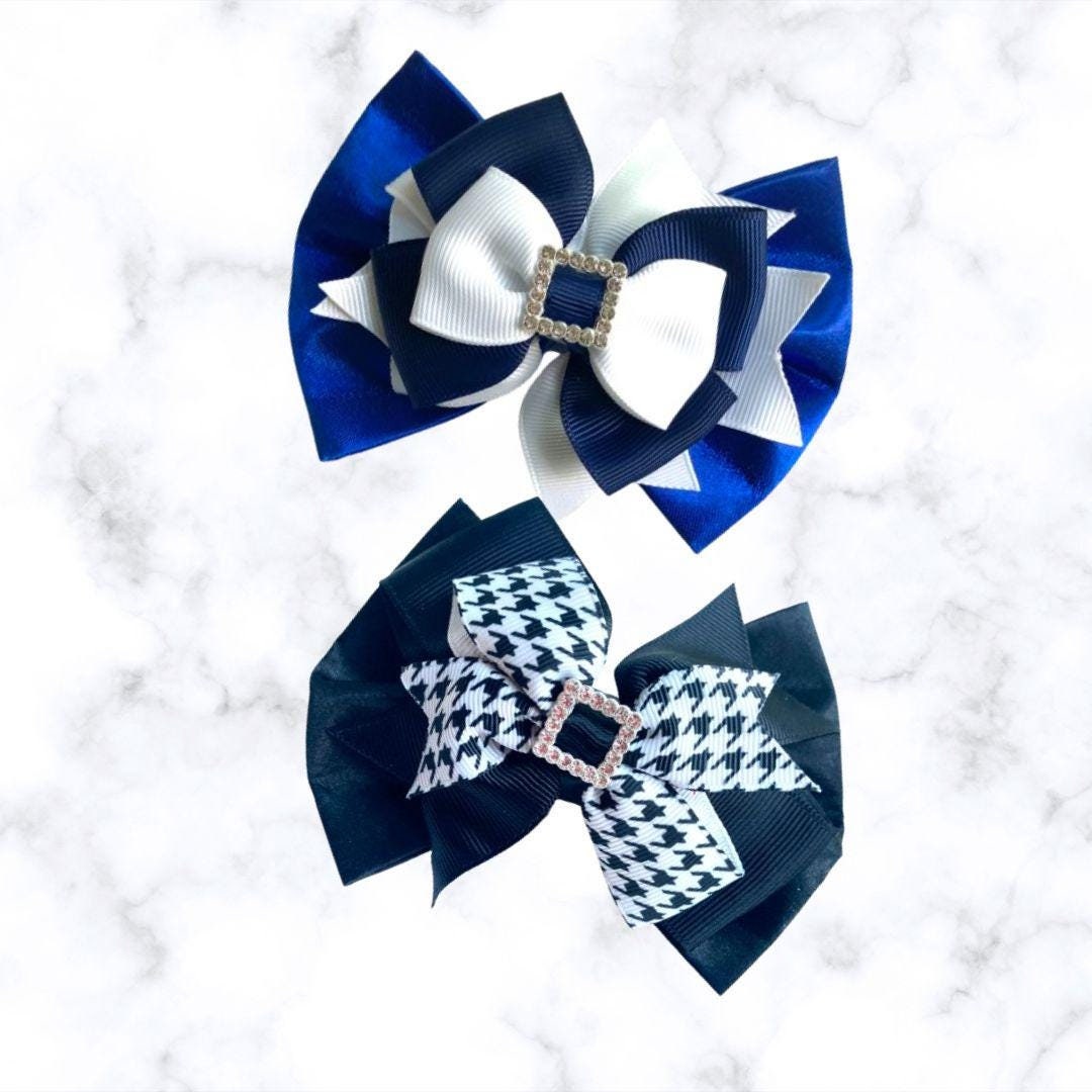 Elegant Black, White, Navy Blue Bow, Custom Made Dog Bow, Cat Bow, Bow ...