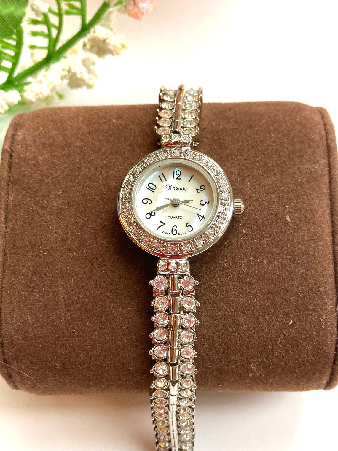 Beautiful Bling Ladies Watch With CZ Diamond Case and Bracelet, Mother ...