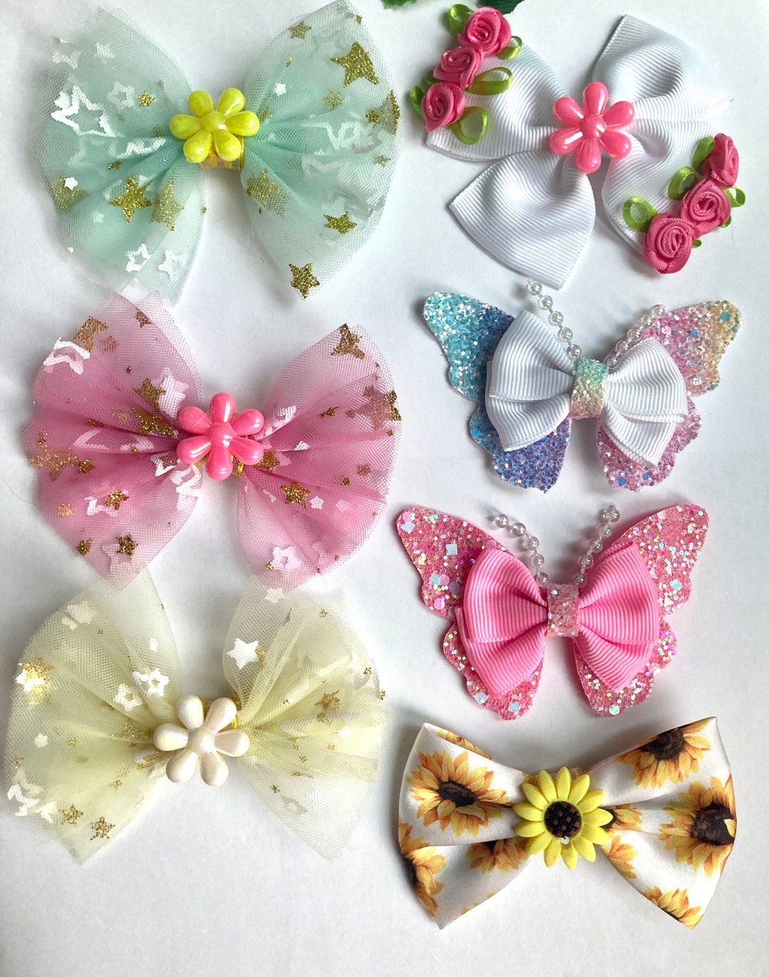 Garden Collection Spring & Summer Pretty Girl Hair Bows, Pet Bows ...