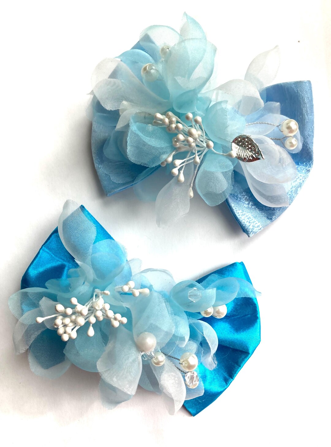 Blue Pearl Blossom Elegance Bow, Faux Pearl, Dog Bow, Bow Tie for Dog ...