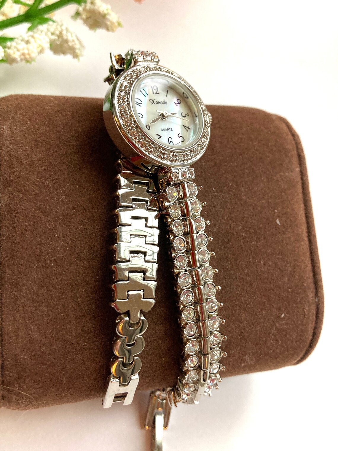 Beautiful Bling Ladies Watch With CZ Diamond Case and Bracelet, Mother ...