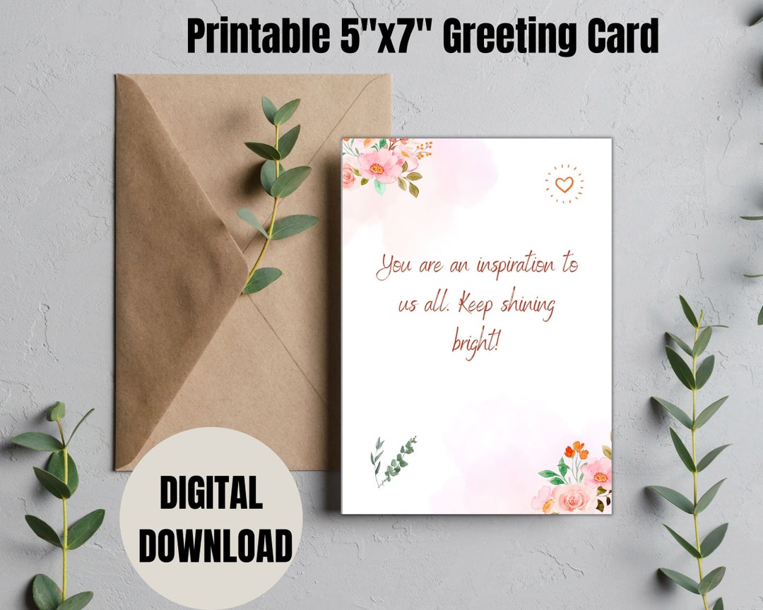 Printable Greeting Card - Etsy