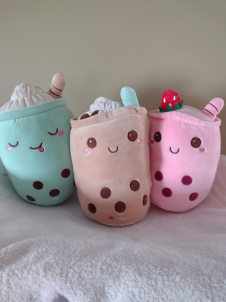 Cute Boba Plushie's, Huggable, Durable, Colorful. Great for All Ages ...