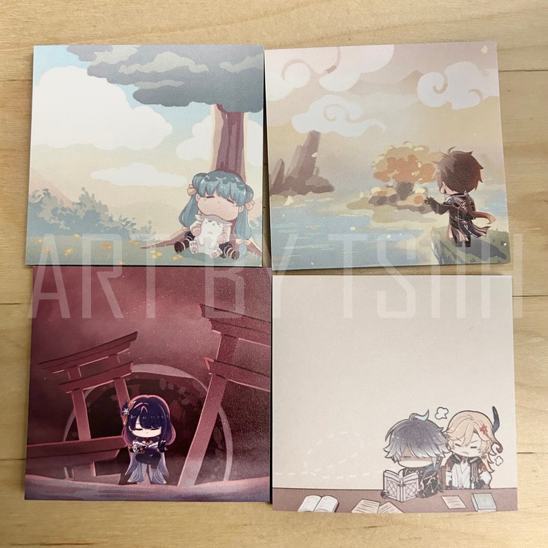 Buy Zhongli genshin Impact Sticky Note Memo Pad Online in India - Etsy