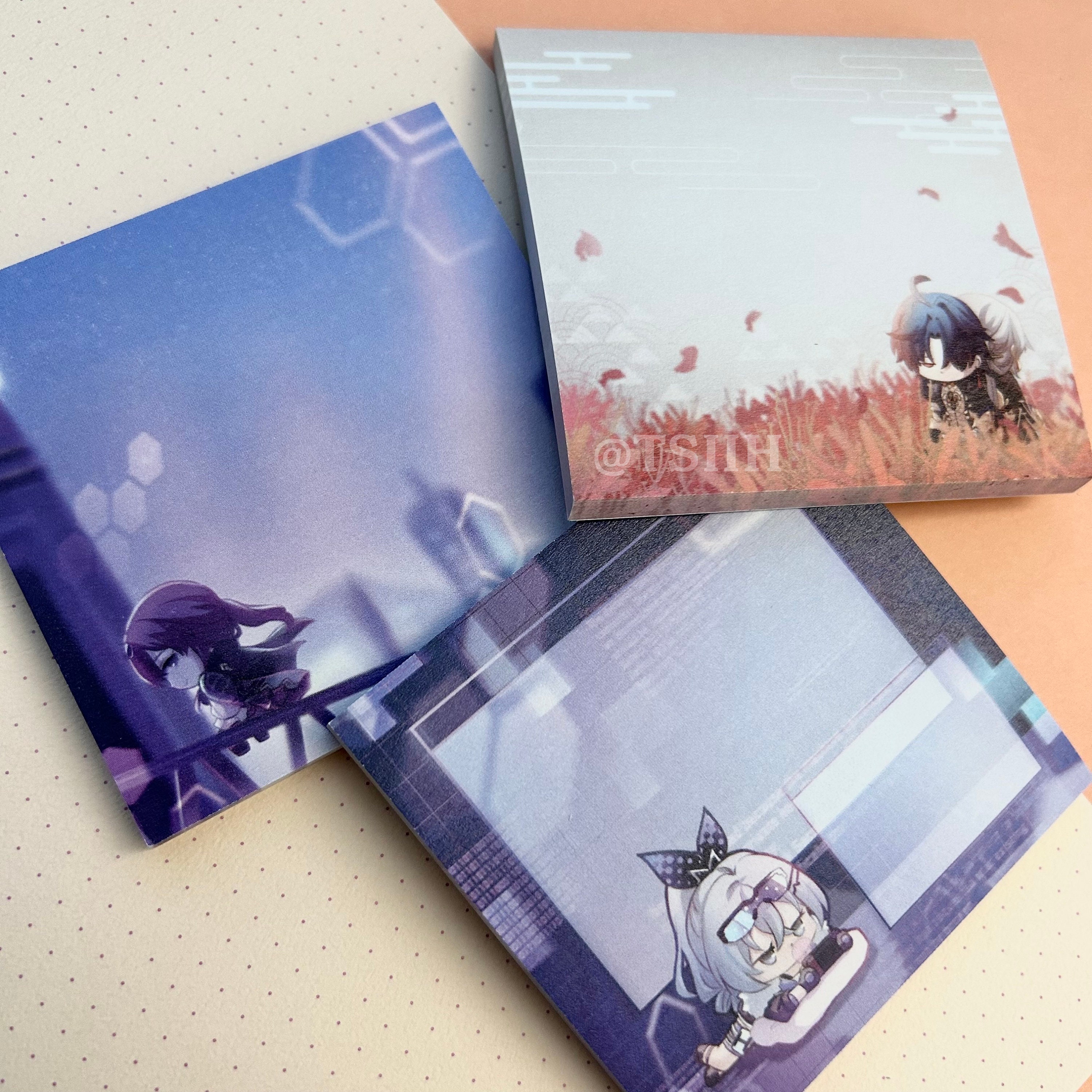 Honkai Star Rail Stellaron Hunters Sticky Note Memo Pads - Etsy