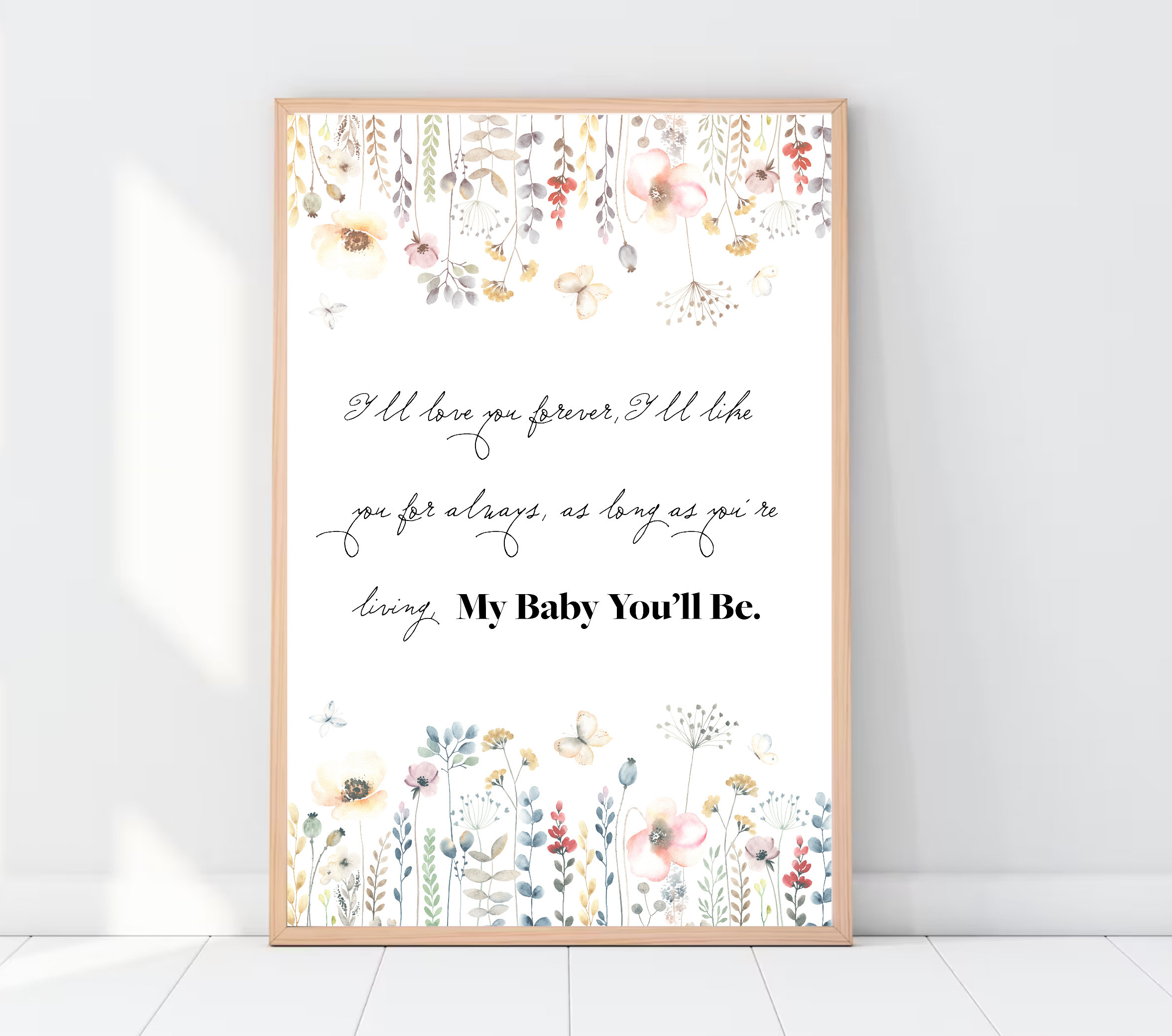 DIGITAL FILE, Forever My Baby, Nursery Decor, Baby Quote Print, Baby ...