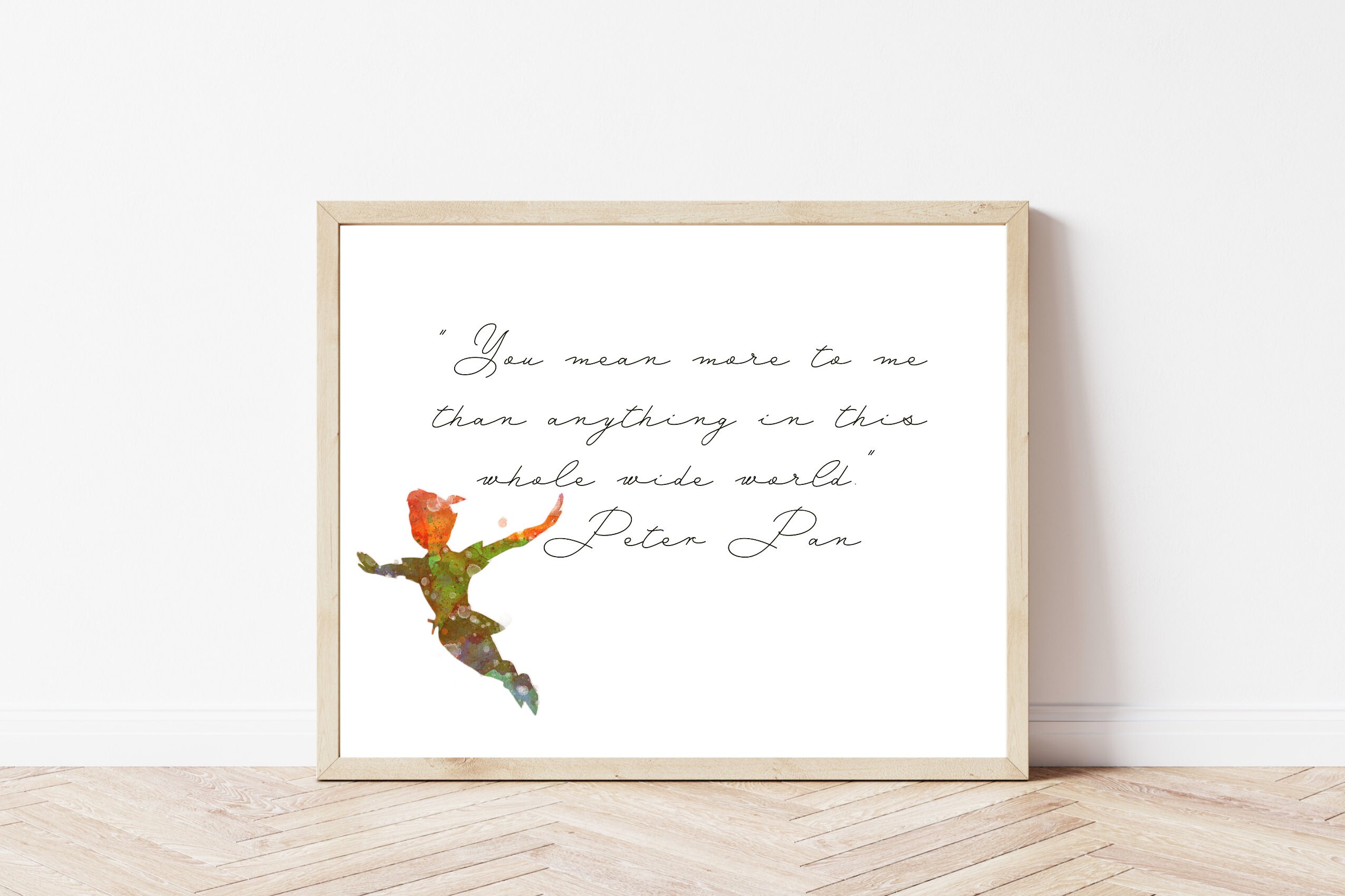 Peter Pan Nursery Art Watercolor Quote PRINTABLE Peter Pan - Etsy