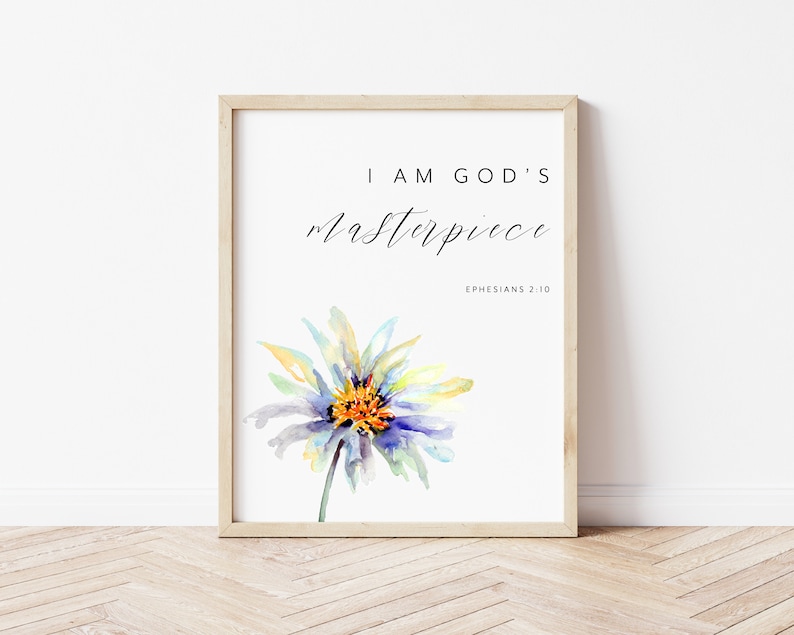 Ephesians 2:10 God's Masterpiece Scripture Quote. Inspirational Wall ...