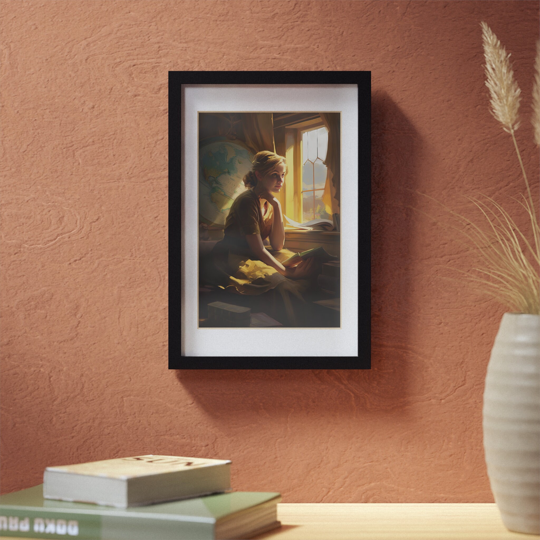 DAYDREAMS, Digital Poster, Reading, Intellectual Curiosity, Young Girl ...