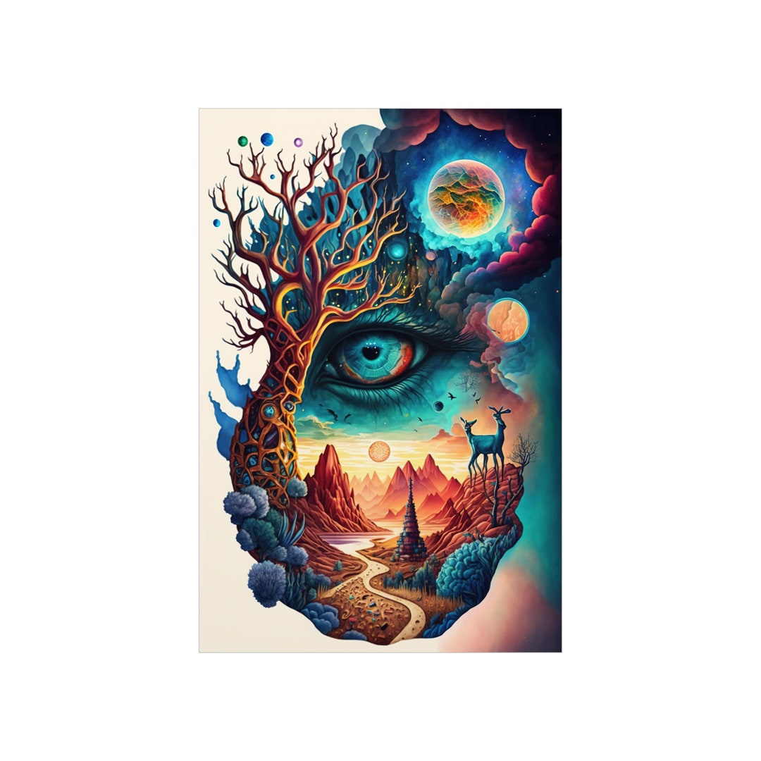 PSYCHEDELIC DREAM 2, Watercolor, Fantasy, Surrealism, Trippy Dmt ...