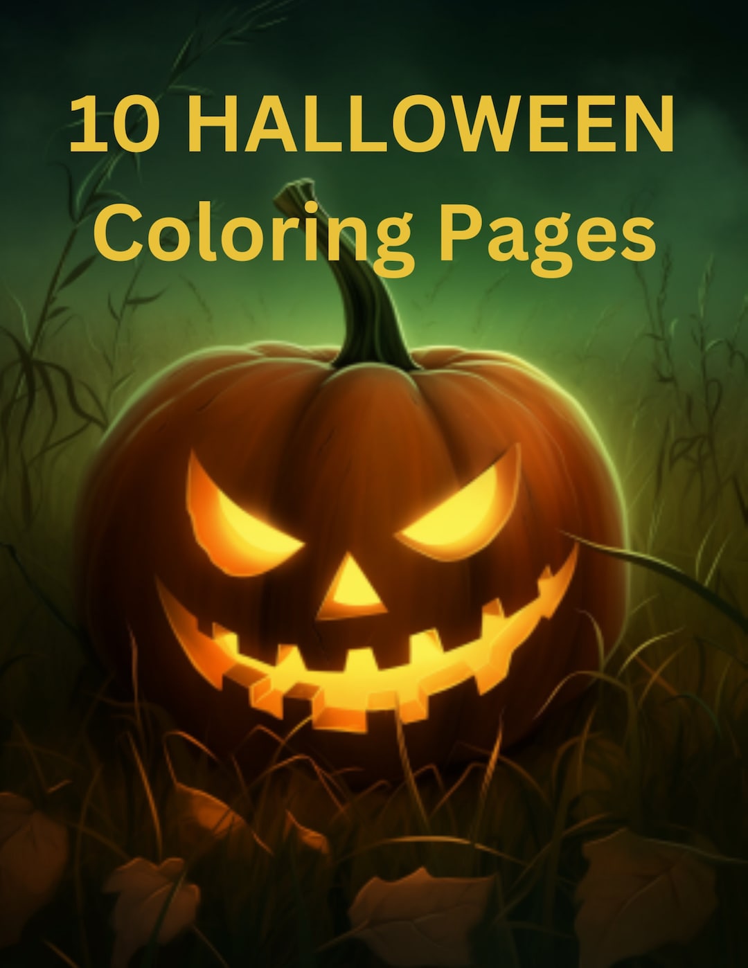 10 HALLOWEEN COLORING PAGES, Halloween Digital Prints, Children, Kids ...