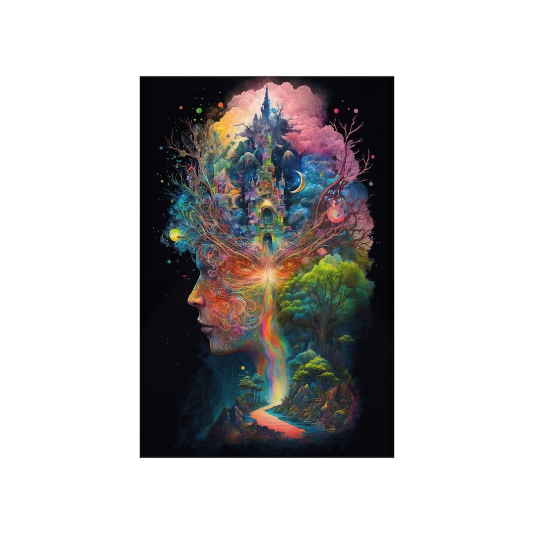 PSYCHEDELIC DREAM, Watercolor, Fantasy, Surrealism, Trippy Dmt ...