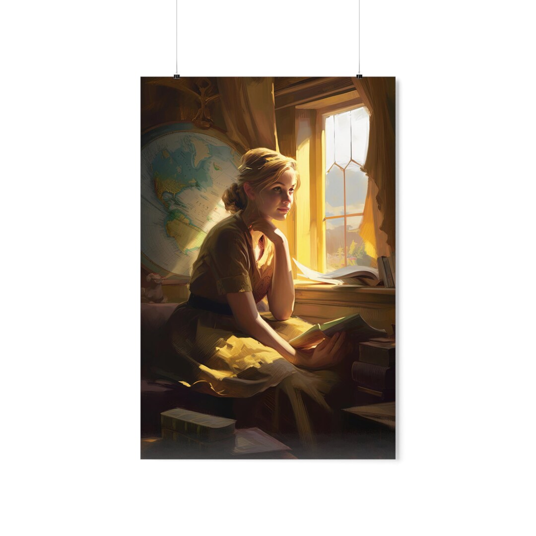 DAYDREAMS Digital Poster Reading Intellectual Curiosity - Etsy