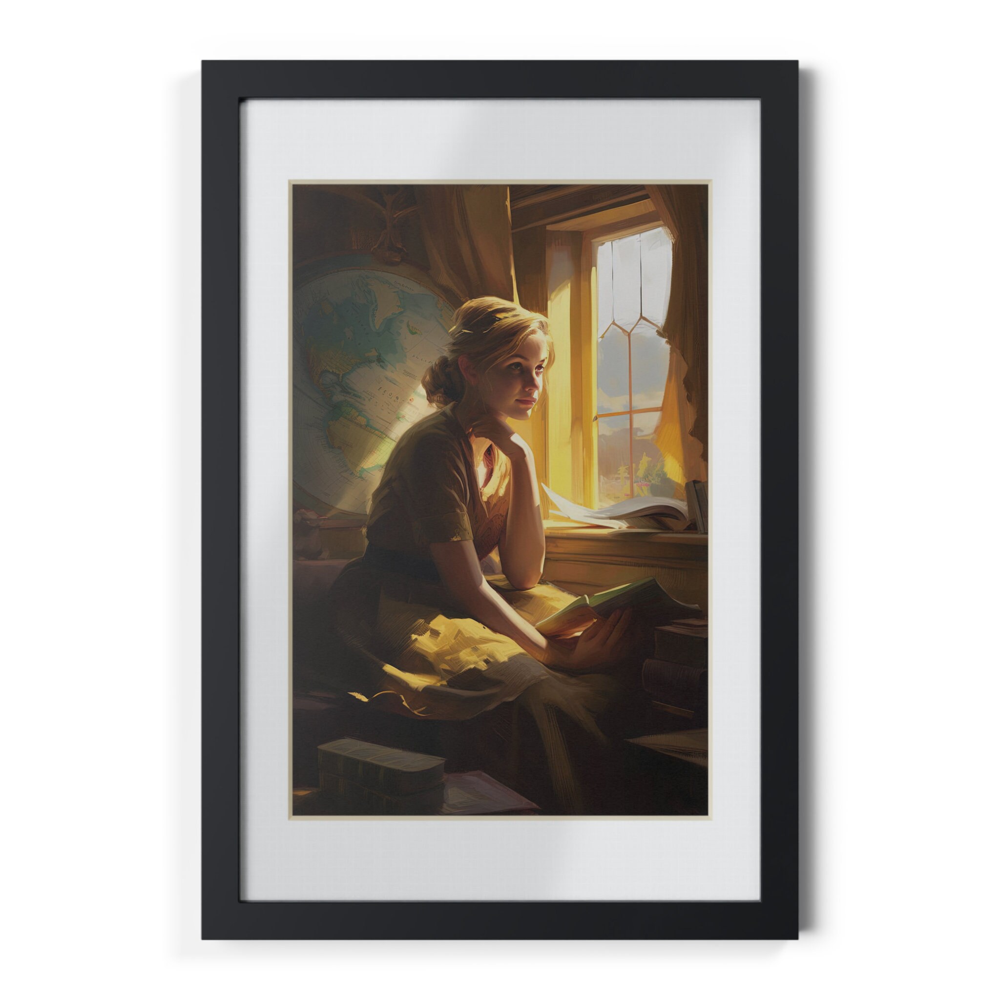 DAYDREAMS, Digital Poster, Reading, Intellectual Curiosity, Young Girl ...