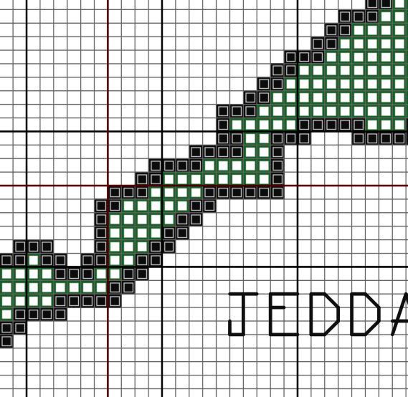 Formula 1 Jeddah Corniche Track Cross Stitch Pattern, F1 Saudi Arabia ...