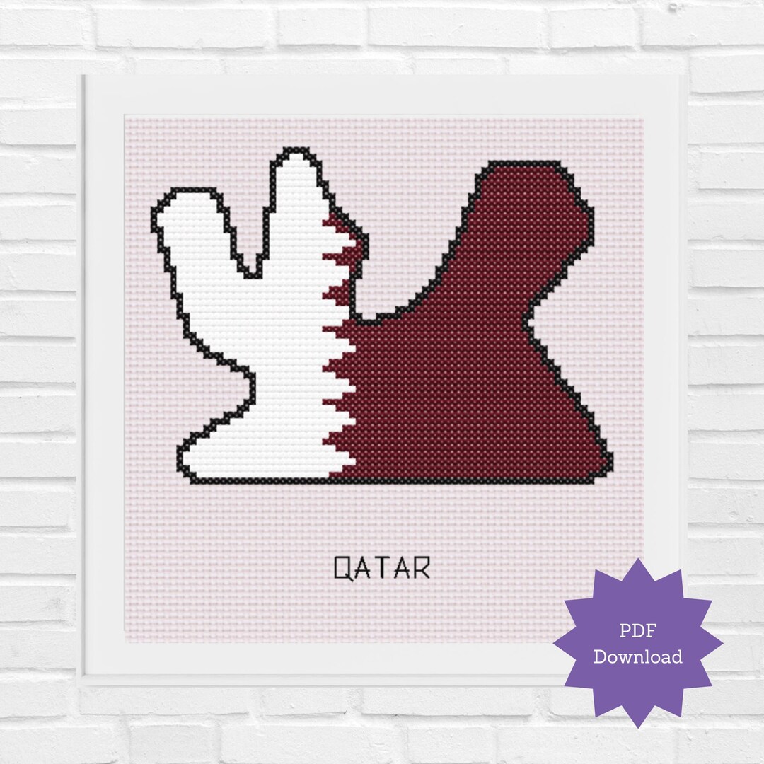 Formula 1 Qatar Track Cross Stitch Pattern, F1 Lusail Circuit, F1 Grand ...