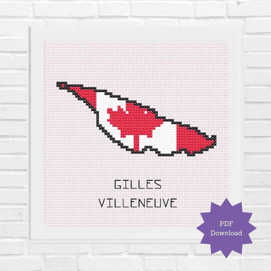 Formula 1 Canadian Grand Prix Cross Stitch Pattern, F1 Circuit Gilles ...