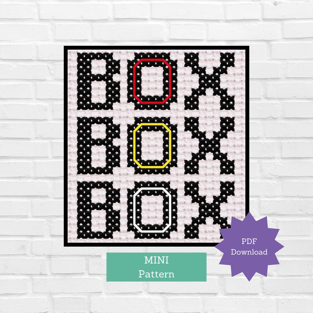 Mini Formula 1 Cross Stitch Pattern, Box Box Box Small, F1, Instant PDF ...