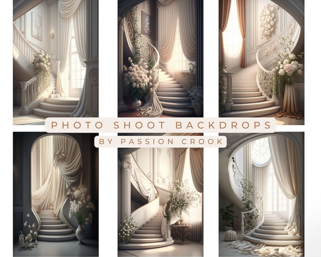 White Staircase Back Drops Digital Download Photo Texture Overlay Beige ...