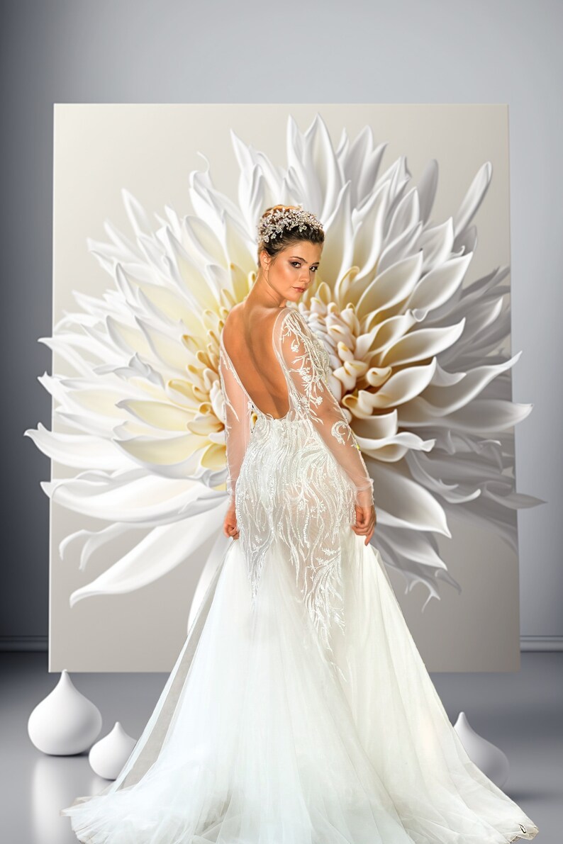 Neutral Floral Digital Backdrops Bundle Maternity Backdrop Overlays ...