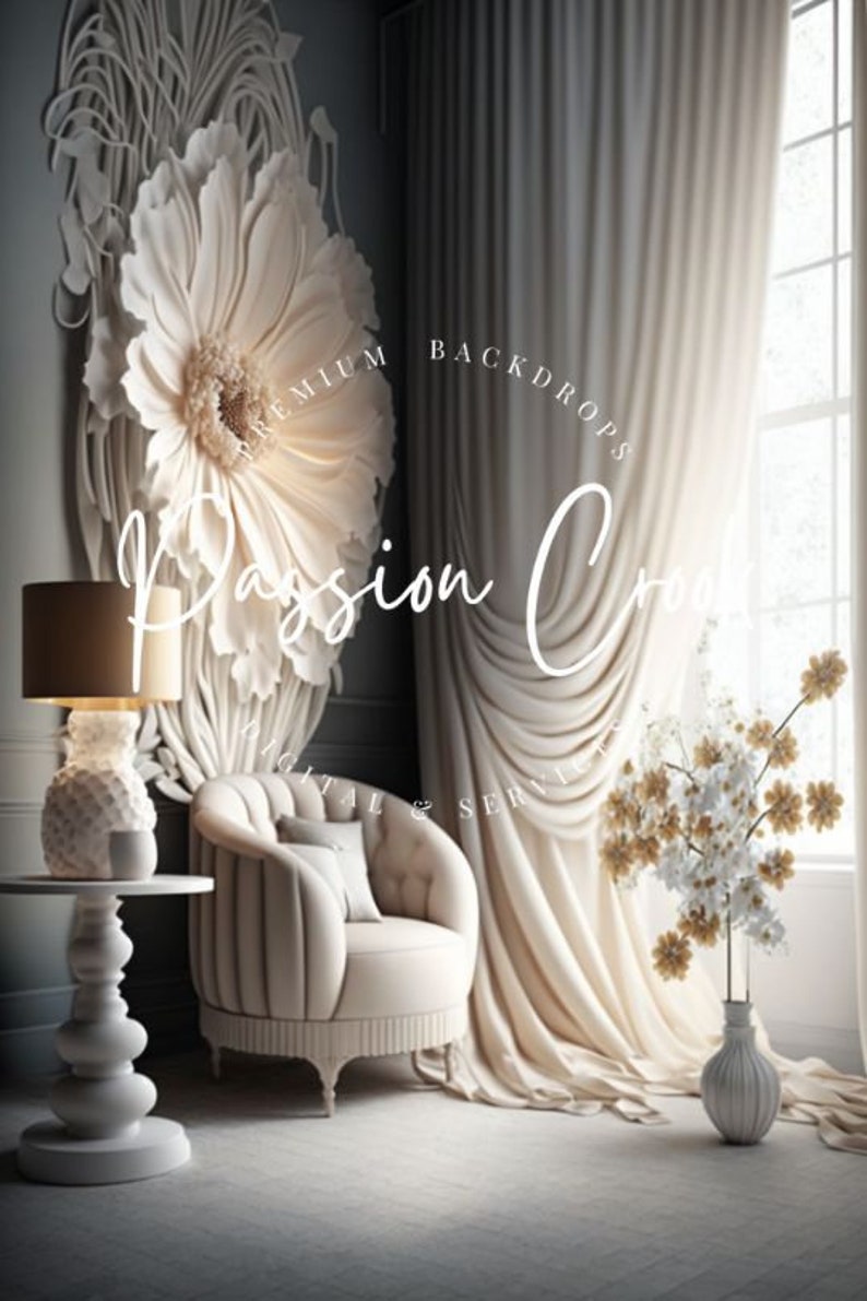 Floral Back Drops Digital Download Photo Texture Overlay White Beige ...