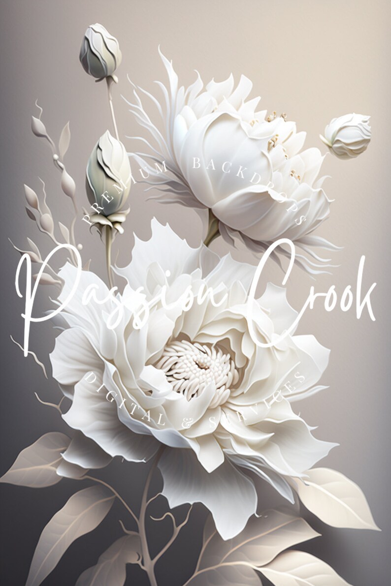 Neutral Floral Digital Backdrops Bundle Maternity Backdrop Overlays ...