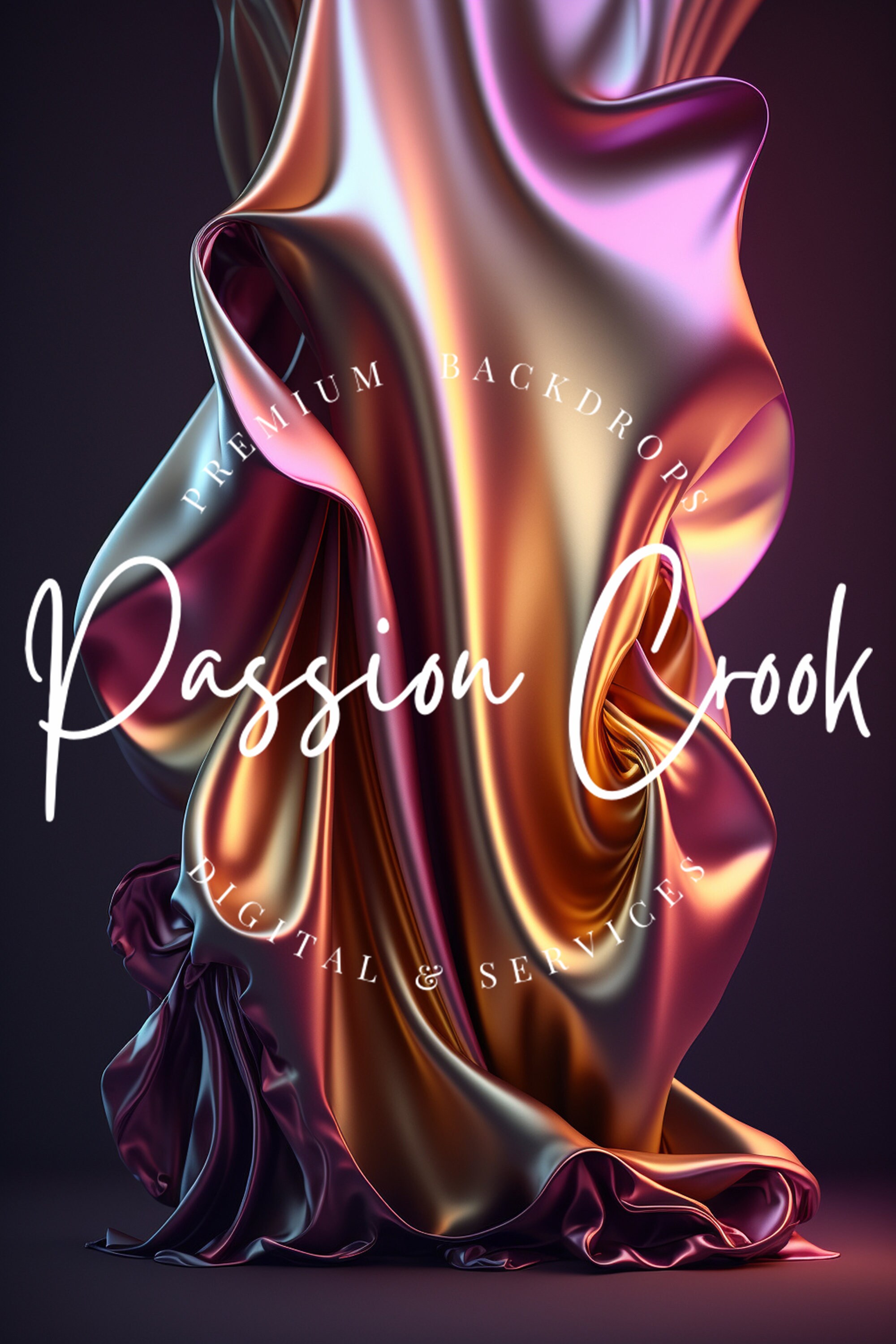 Flowing Silk Digital Backdrop Overlays Silk Digital Backdrops for ...