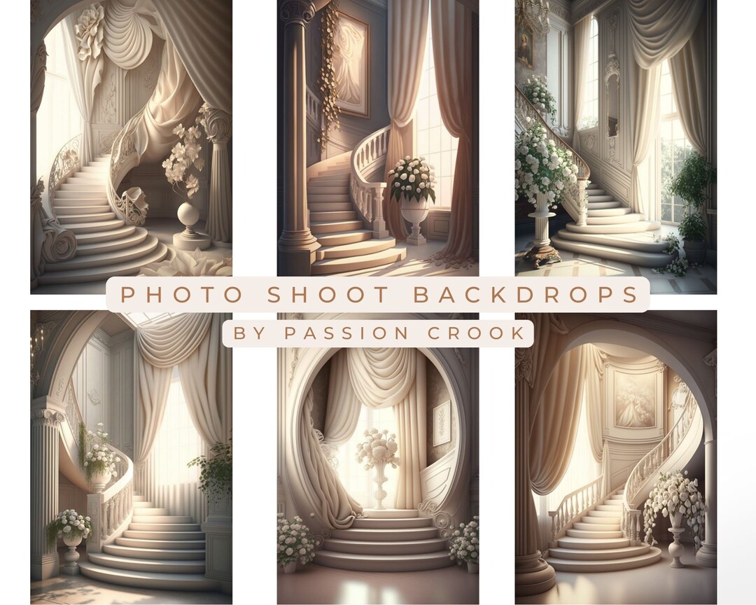 Beige Staircase Back Drops Digital Download Photo Texture Overlay White ...