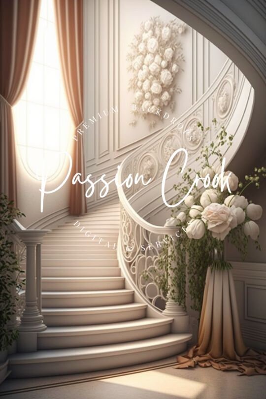 White Staircase Back Drops Digital Download Photo Texture Overlay Beige ...