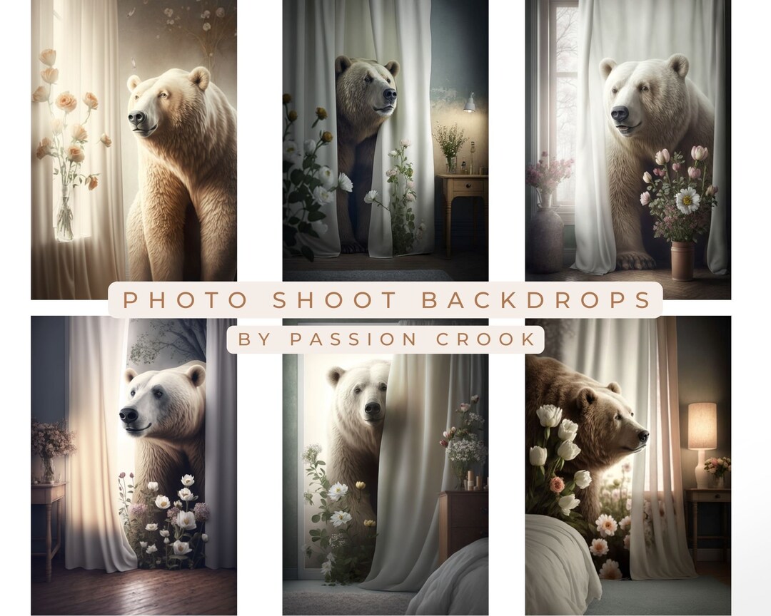 Cute Bear Back Drops Digital Download Photo Texture Overlay Beige ...
