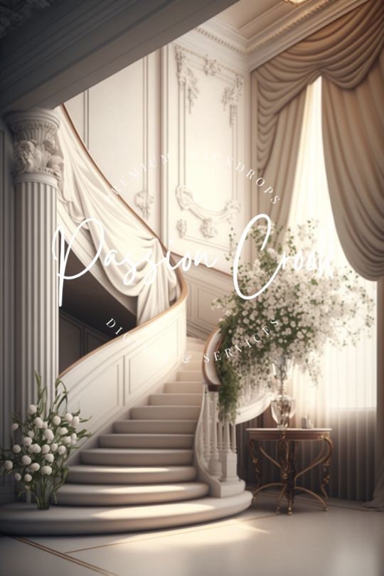 White Staircase Back Drops Digital Download Photo Texture Overlay Beige ...