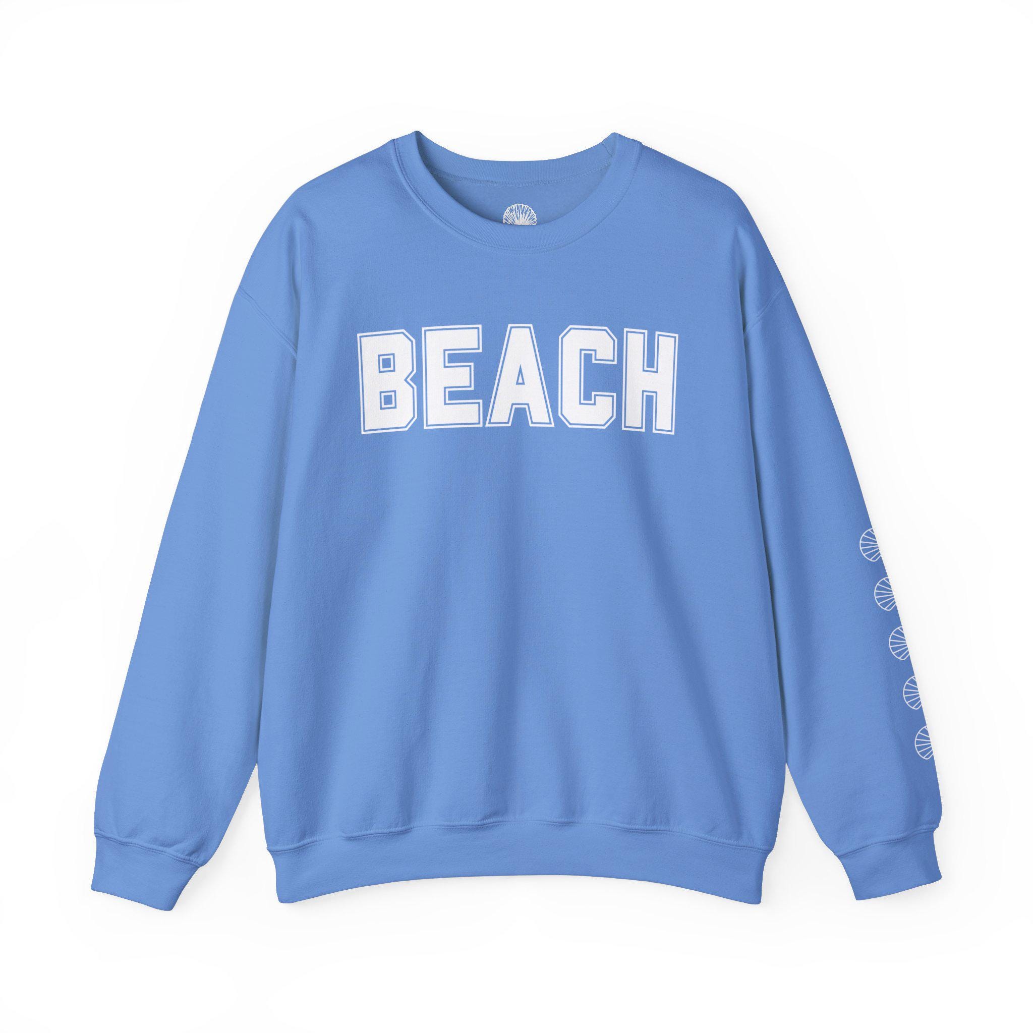 Beach Sweatshirt With Scallop Shell Sleeve - Etsy